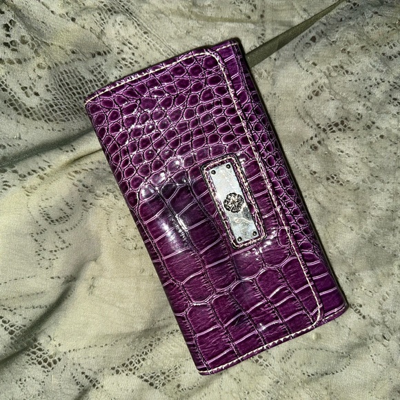 Bags | Treviso Purple Wallet | Poshmark